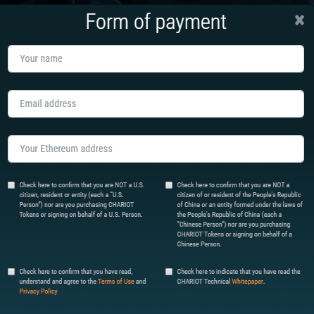 PRE-ICO CHARIOT began .Instruction of payment TOM tokens. | by CHARIOT ...