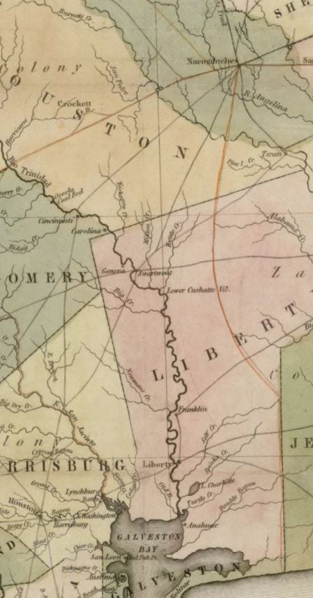 Map of Texas, compiled from surveys on record in the General Land ...