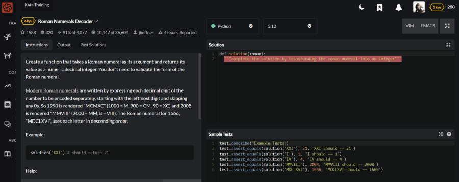Roman Numerals Decoder Codewars Today We Will Solve A Coding Problem… By He Codes It Feb