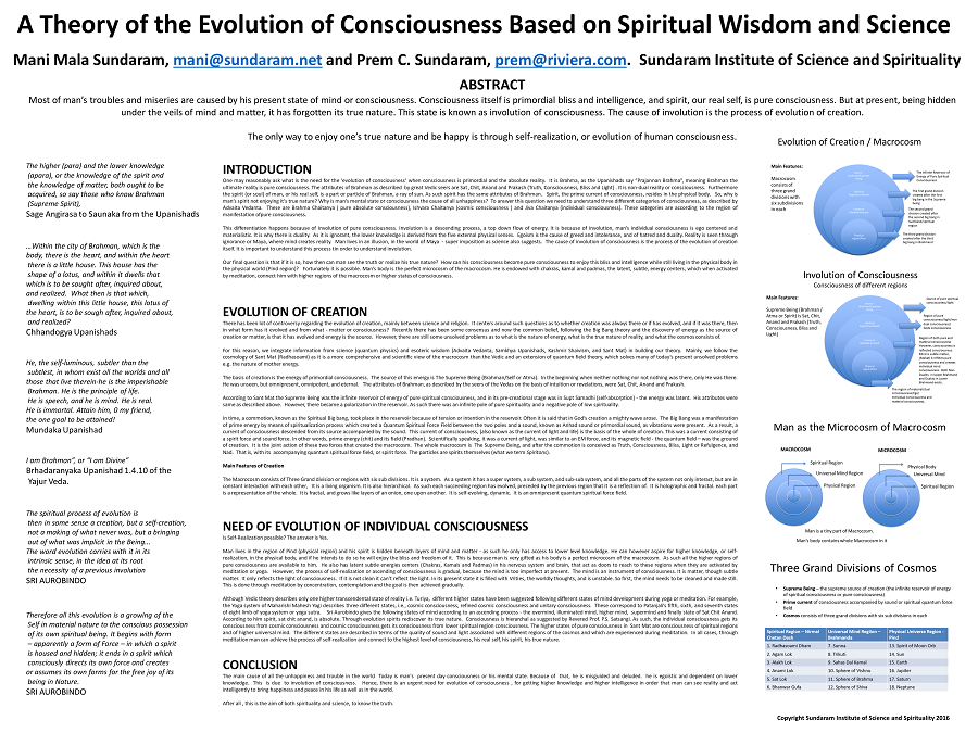 Evolution and Involution of Consciousness based on Spiritual Wisdom and ...