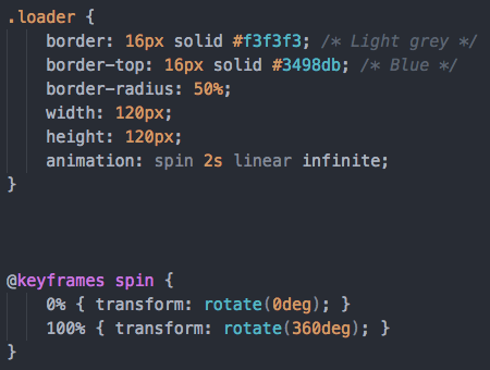 Making Custom Spinners With CSS. //Note: To actually be able to view ...