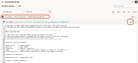 Run your terraform scripts using Oracle Visual Builder Studio in Oracle Cloud Infrastructure ...