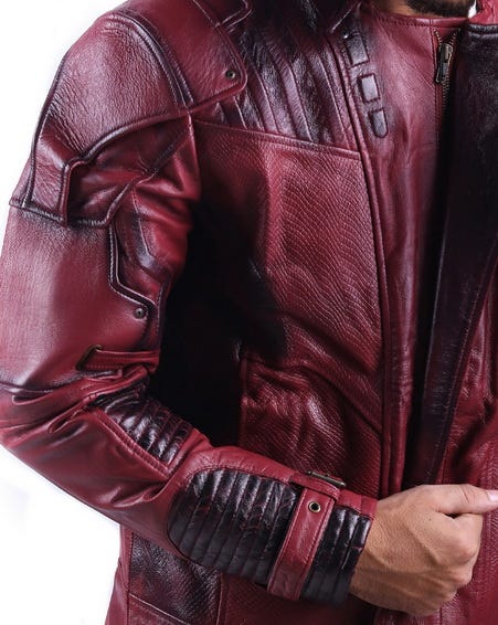 Star Lord Leather Jacket. Star Lord Galaxy Jacket Chris Pratt Red… | by ...