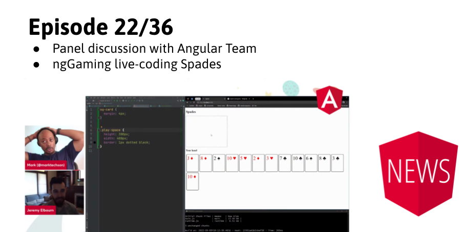 Episode 22/36: Panel Discussion with Angular Team, live-coding Spades | by ng-news | ng-news ...