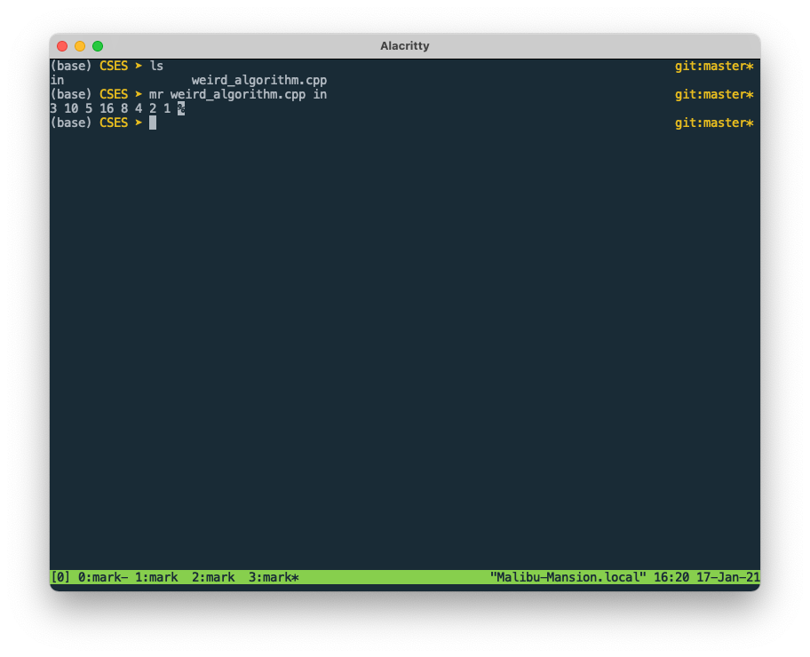 Writing a bash script to quickly compile C++ code for Codeforces and ...