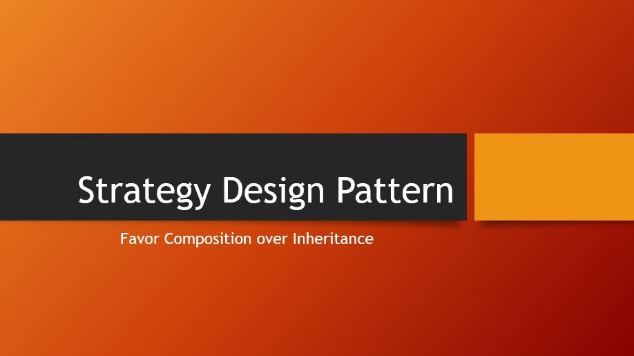 Strategy Design Pattern — Python. The Strategy Pattern defines a family ...