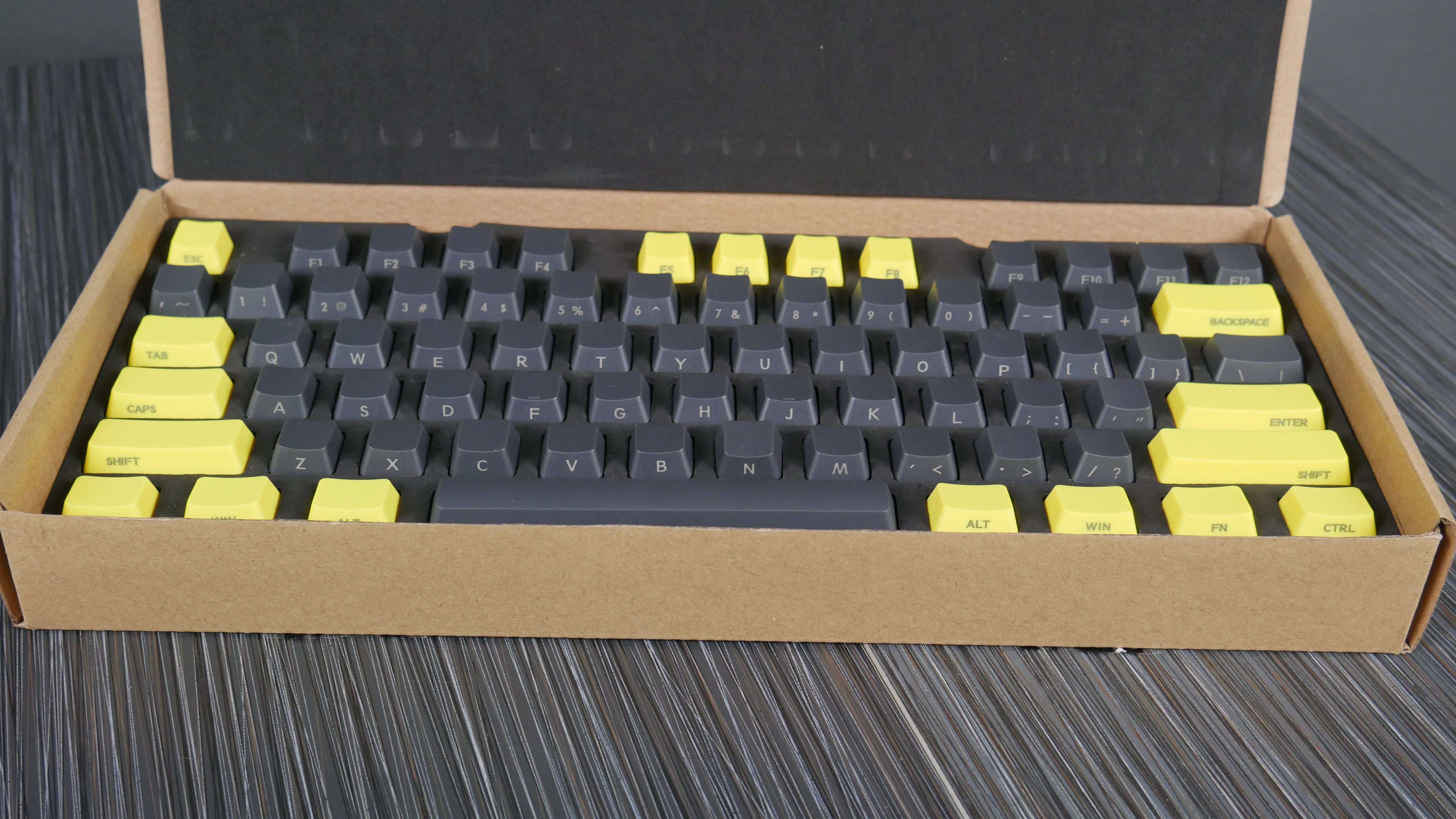 DREVO 104-key PBT Keycaps in Gray/Yellow | by iWalkingCorpse | House of ...