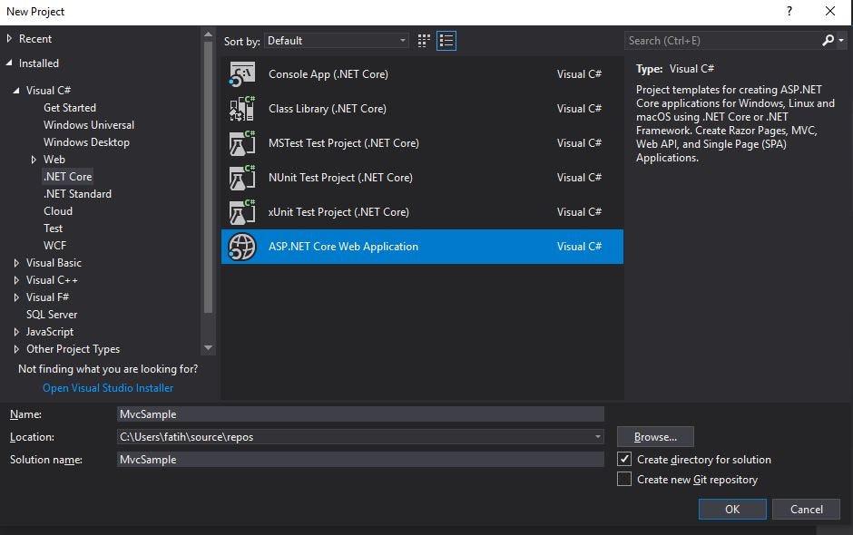 Starting an MVC Web App Using .Net Core | by Fatih Çınar | Medium