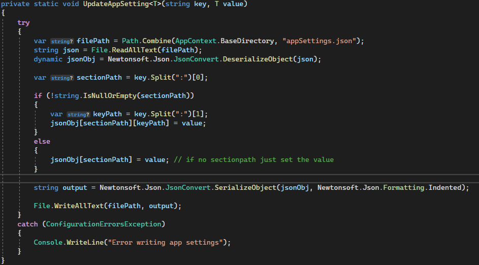 How to Update .Net Core Application Settings Programmatically - Chuck ...