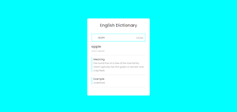 Dictionary App using Javascript. Read the original article here or… | by Codewithrandom | Medium