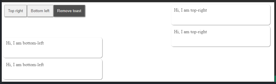 Positioning a toast component (reactjs, css/scss) | by arfi720 | Medium