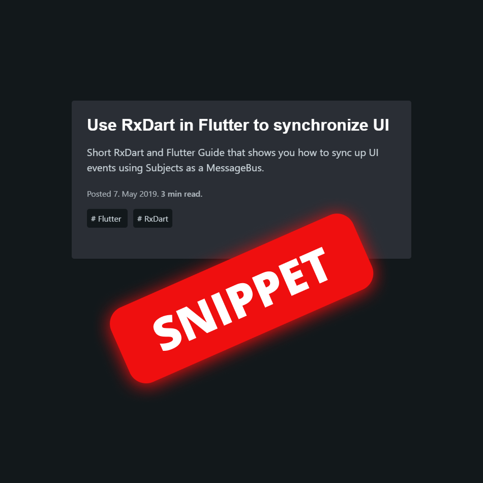 Use RxDart in Flutter to synchronize UI | by Dane Mackier | FilledStacks | Medium