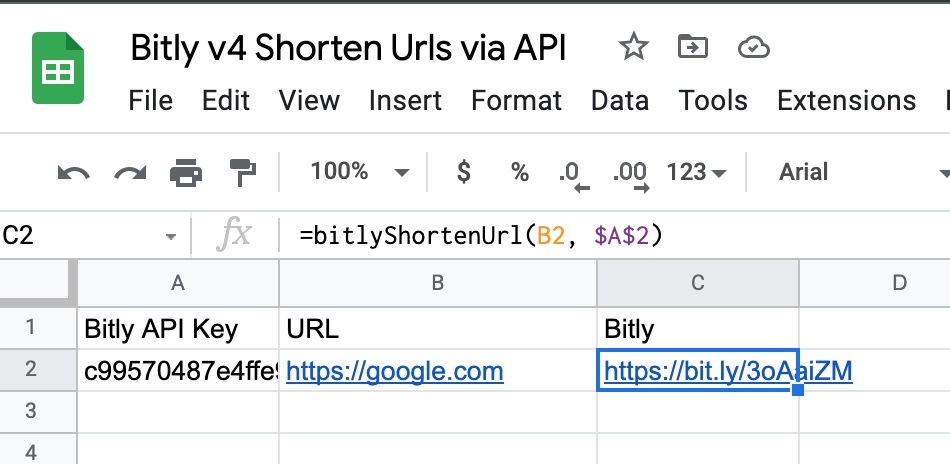 Bulk shorten long URLS using Bitly API v4 and Google Sheets App Script ... Bulk shorten long URLS using Bitly API v4 and Google Sheets App Script ...