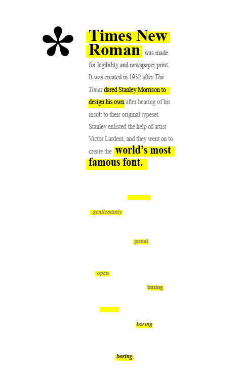 Times New Roman — Project Three. As part of my Communication Design ...