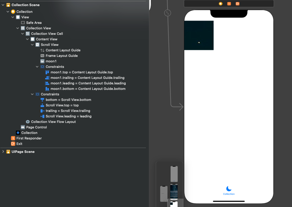 Scroll View Delegate 製作可縮放圖片的照片瀏覽分頁方法二- Collection View(月亮主題) | by 廖晨如 | 彼得潘的 Swift iOS App 開發教室 ...