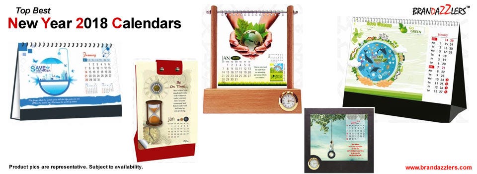 Promotional Calendars 2018, Table top calendars, Wooden Table calendars ...