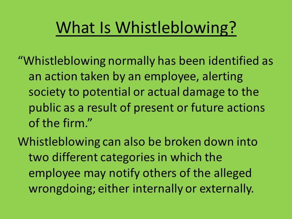 Ethical Whistleblowing. What is Whistleblowing | by pubudu sandeepa ...