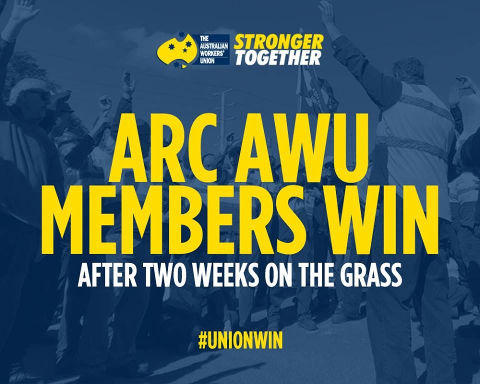 Union Win — ARC Members Win. AWU members at ARC have got a… | by AWU ...
