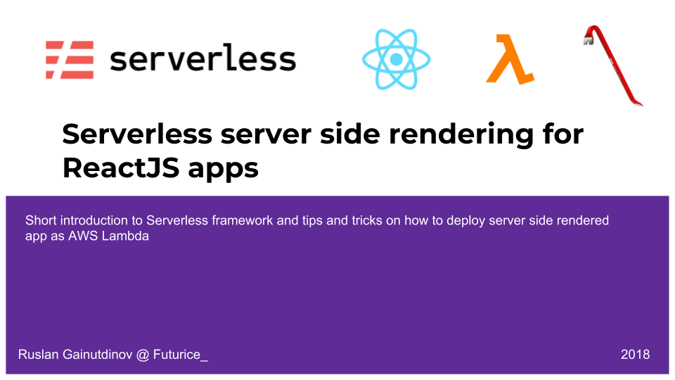 Serverless server-side rendering for ReactJS web apps | by Ruslan Gainutdinov | Medium