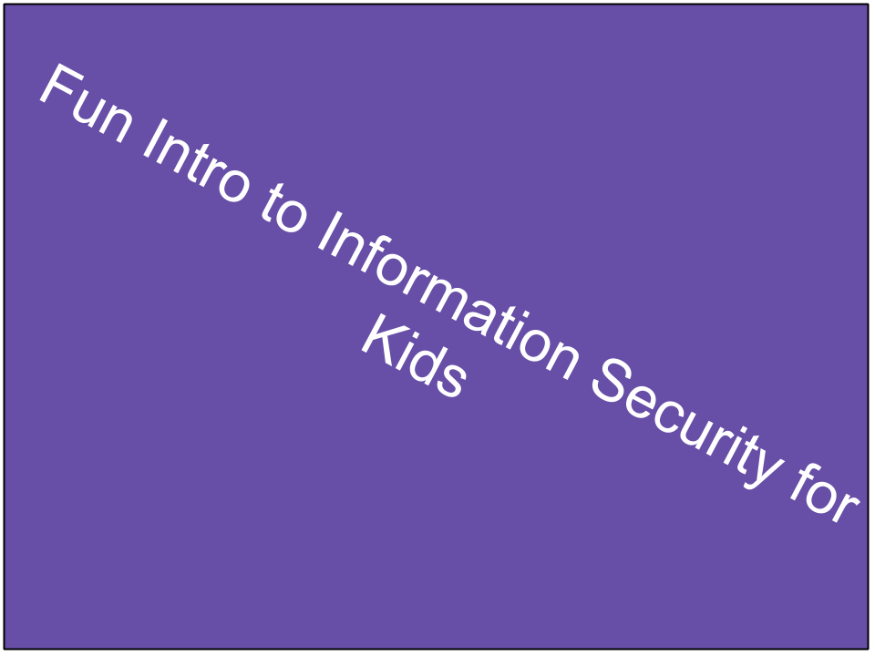 Teaching kids the importance of information security — A simple fun ...