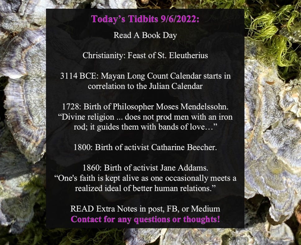 Today’s Tidbits 9/6/22. Today’s Tidbits 9/6/2022 | by Debra McDermitt ...