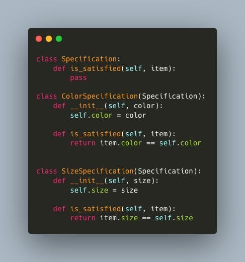Specification Design Pattern. Let’s first try to understand the… | by ...