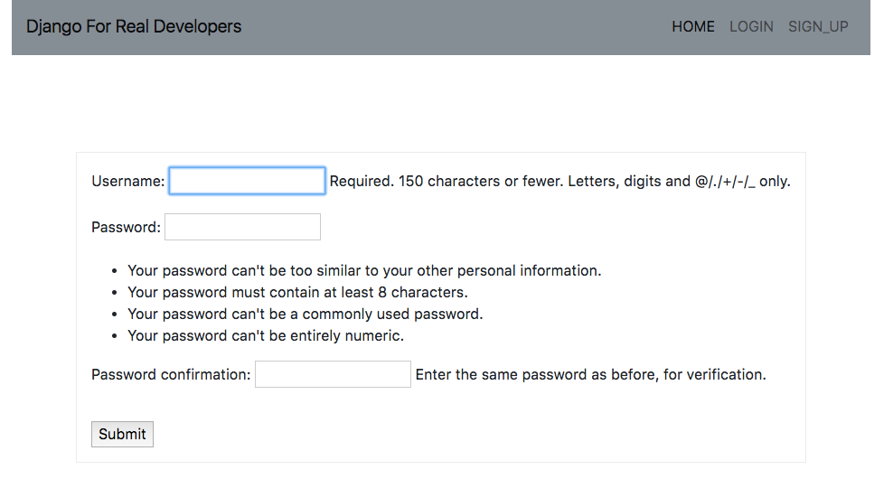 Django authentication system, login,logout, sign-up, change password ...