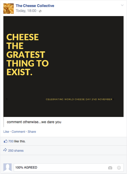 The Cheese Collective Facebook Campaign | by Niamh Ferrier | Medium