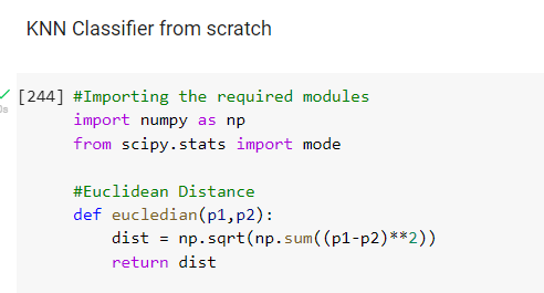 A comparison of a made from scratch KNN estimator with its off the ...