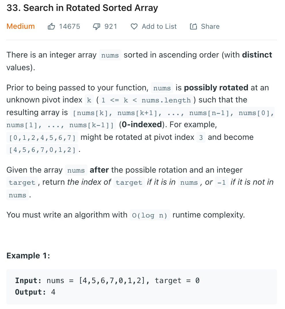 33. Search in Rotated Sorted Array LeetCode | by Isha Sharma | Medium