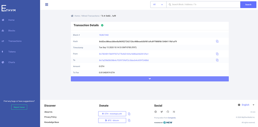 EthVM, the Open-Source Ethereum Blockchain Explorer Powered by MEW | by ...