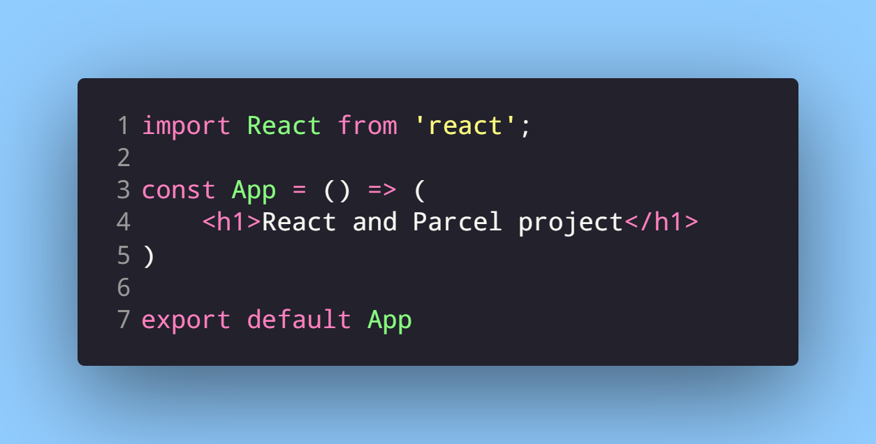 parcel react_如何在5个步骤中创建最小的React和Parcel应用程序-CSDN博客