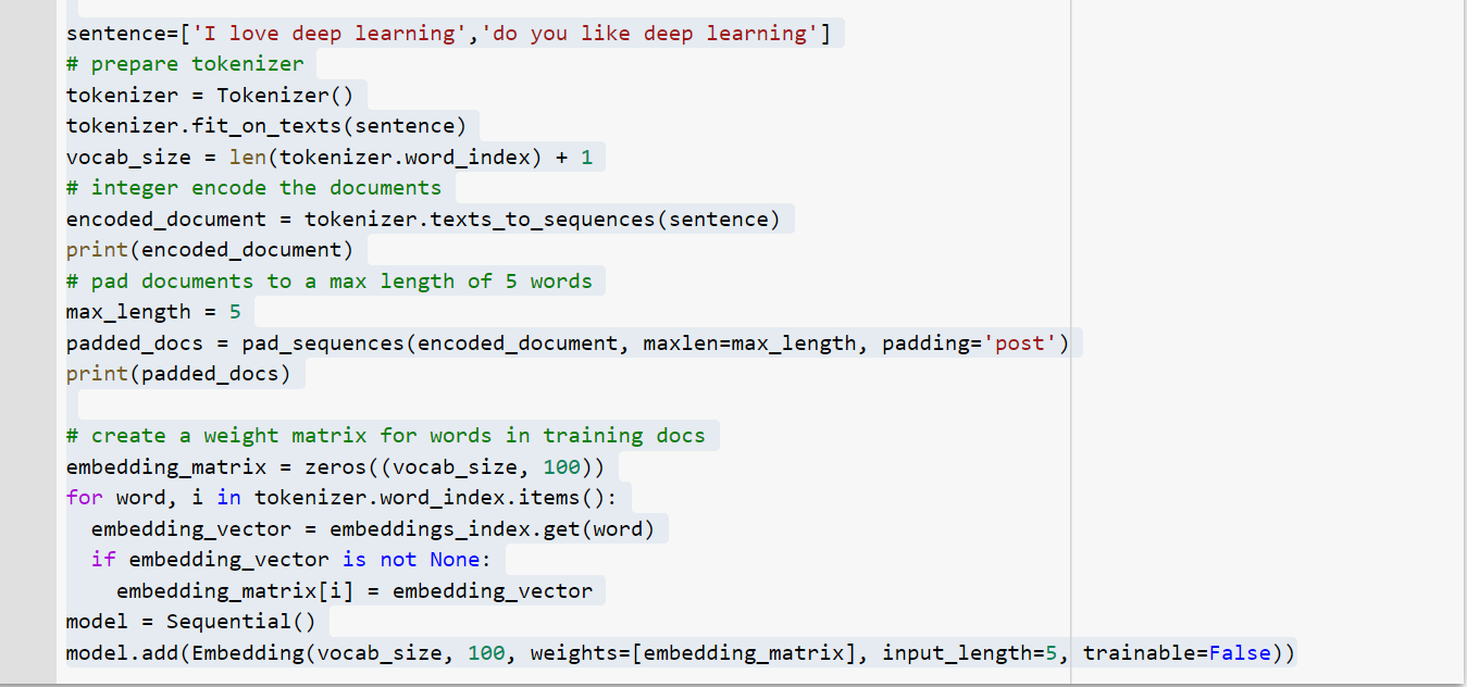 keras 嵌入层_keras嵌入层和手套预训练嵌入的逐步编程实现-CSDN博客
