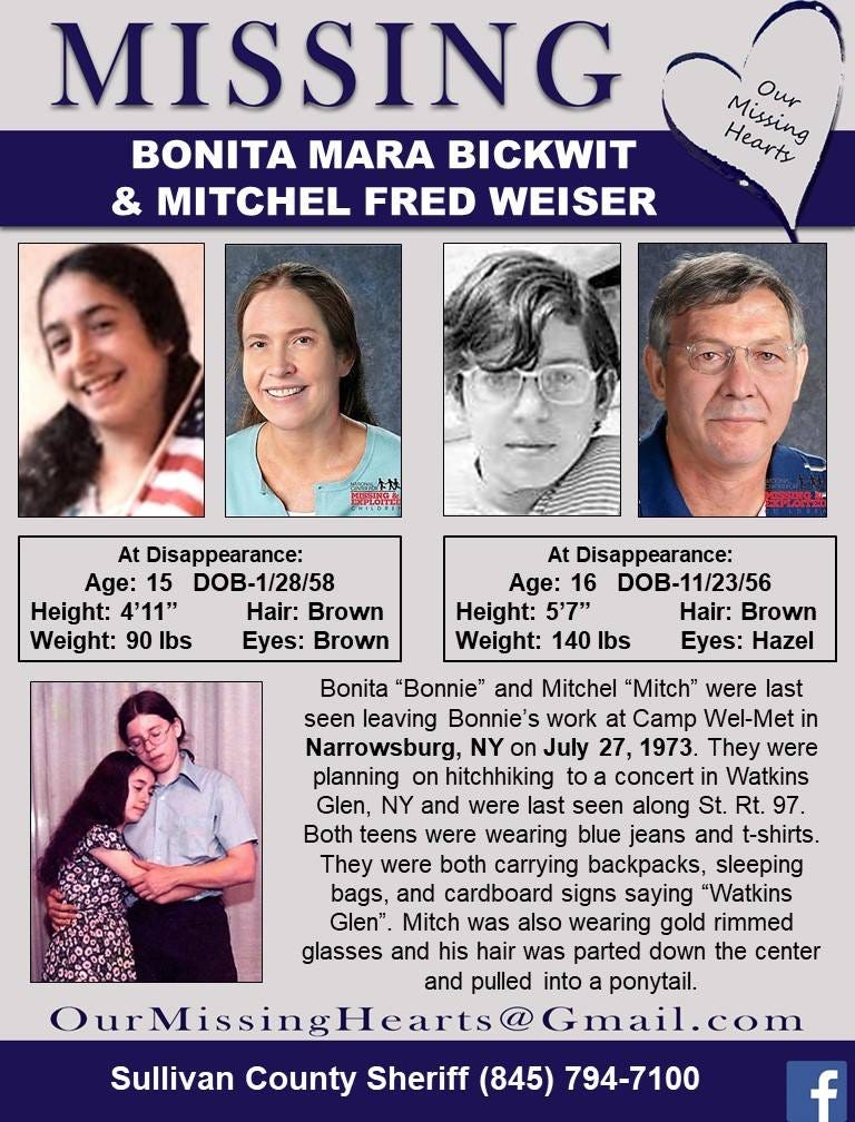 The Mysterious 1973 Disappearance of Mitch and Bonnie | by Christina ...