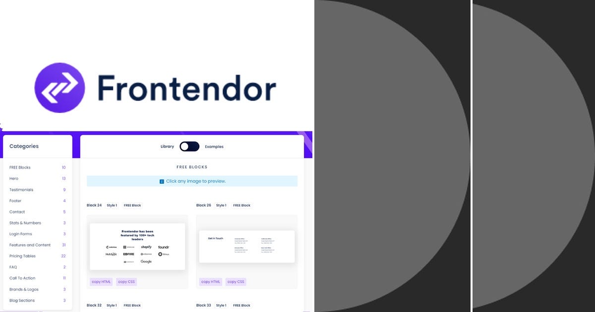 List: Copy and paste to produce landing pages(Frontendor) | Curated by ...