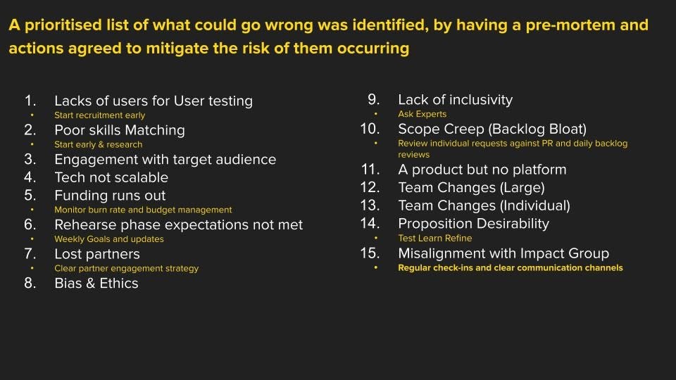 How we got ahead of the game with a pre-mortem workshop | by Matt Jarvis | Mission Beyond | Medium