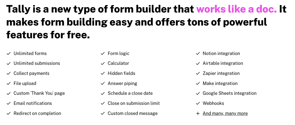 Stop using Google Form, use Tally.so | by Josecarlos Escobar | Apr ...