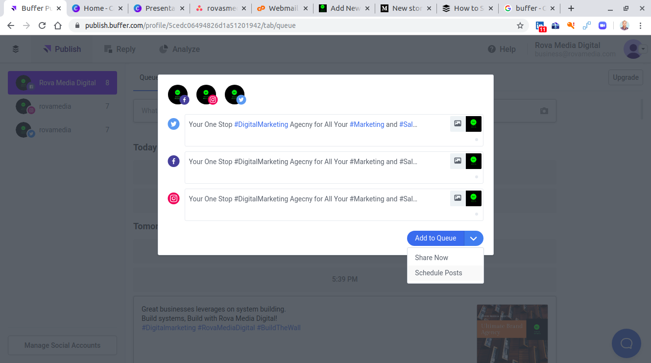 How To Make a Scheduled Post Using Buffer Social Media Management Tool ...