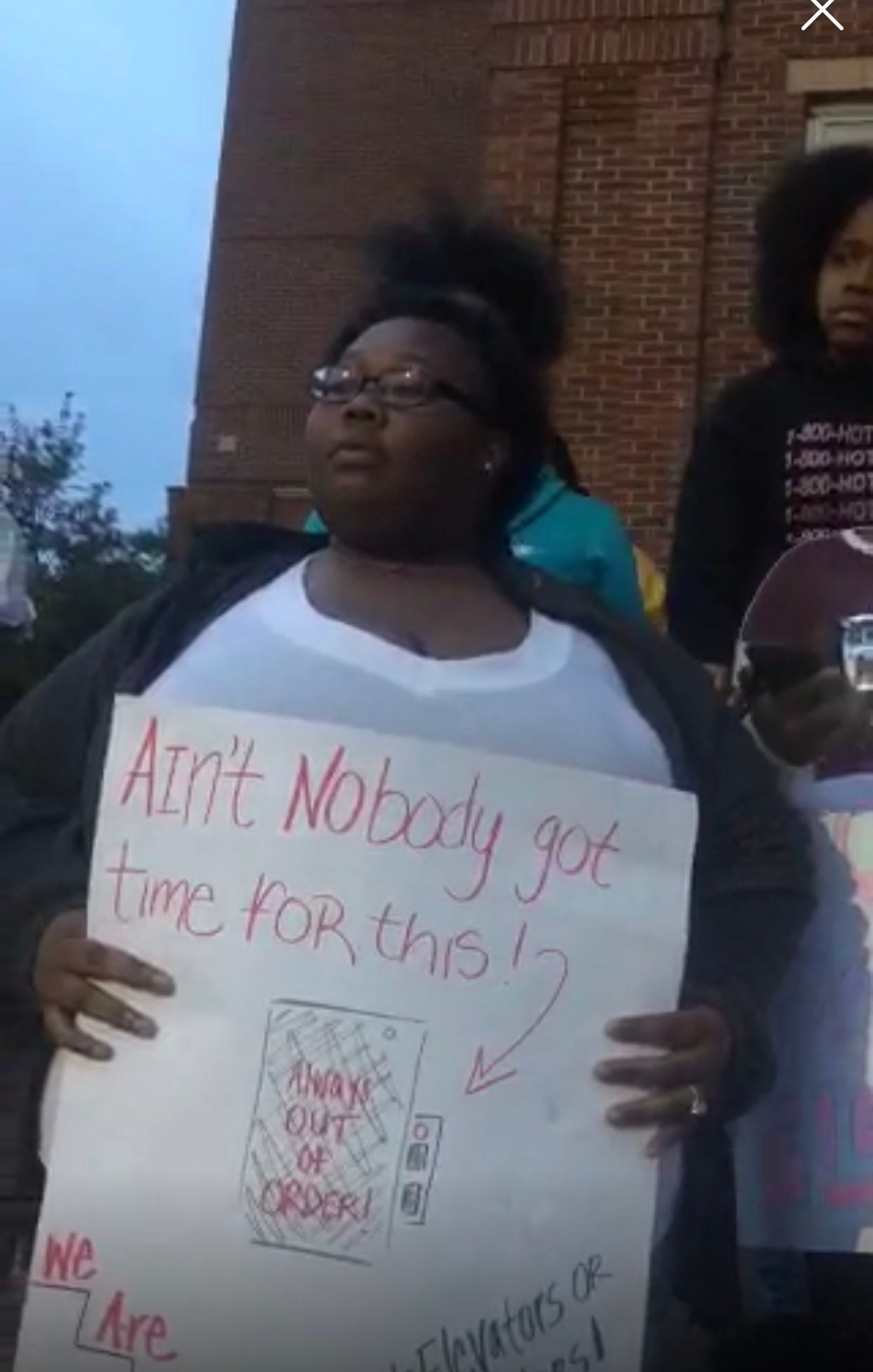 Student residents protest faulty elevators in CJ Dunn Towers | by ...