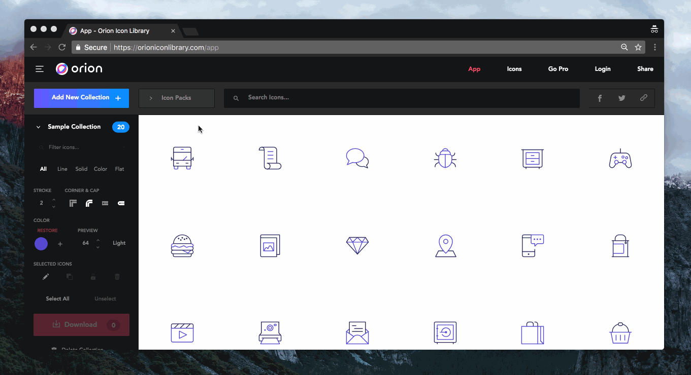 Enjoyable Icons Workflow - Orion Icon Library - Medium