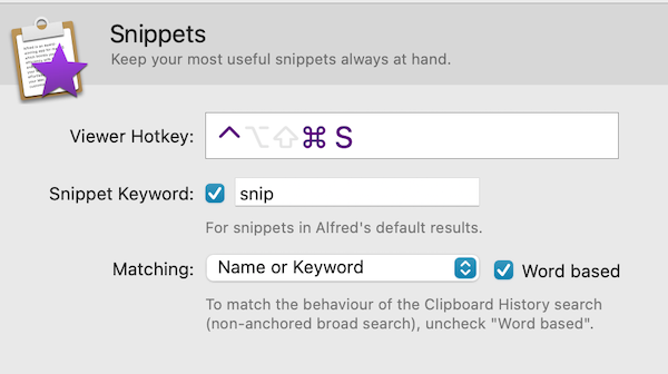 Using Alfred’s Snippets. How Alfred replaced another application | by Stefan Schulte Strathaus ...