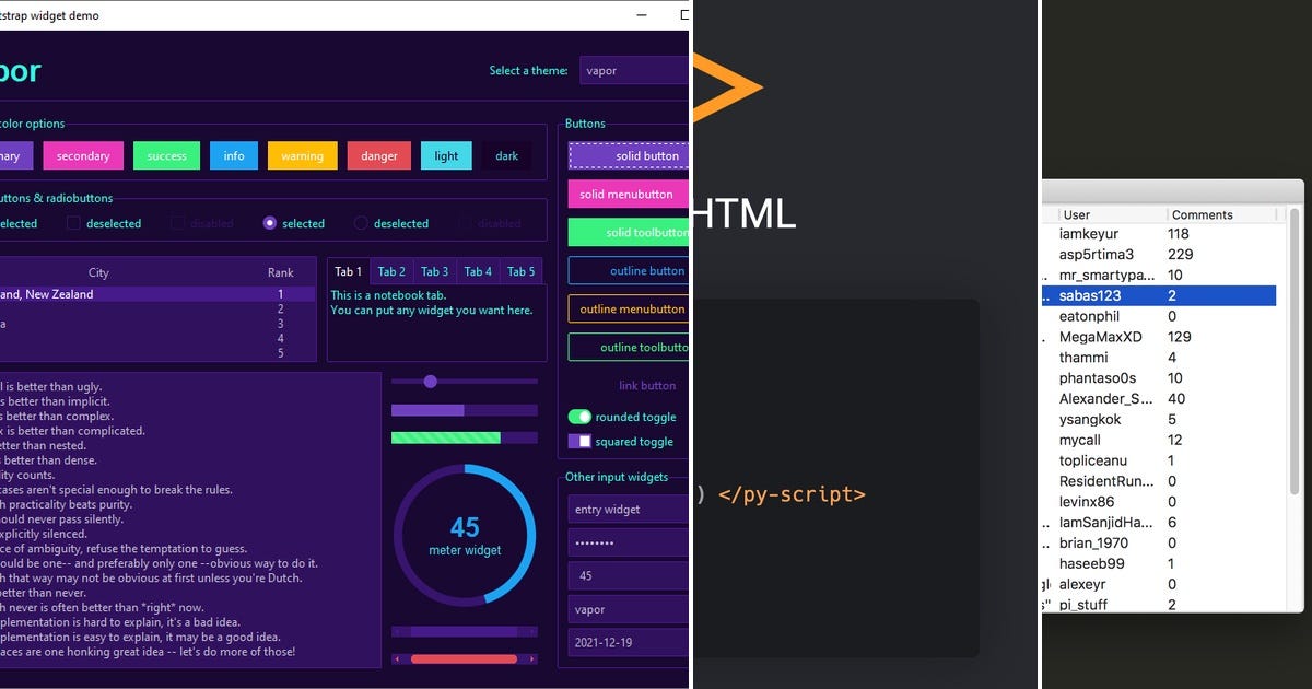List: Python GUI tips | Curated by Chris Crow | Medium