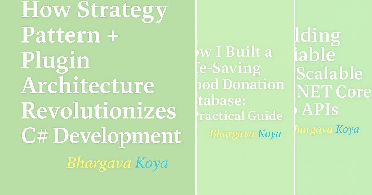 List: MyWebDevelopmentBlogs | Curated by Bhargava Koya - Fullstack .NET Developer | Medium