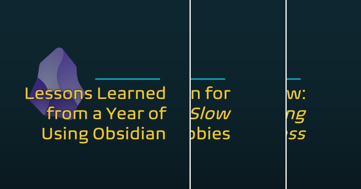 List: Obsidian | Curated by Jake Mahr | Medium