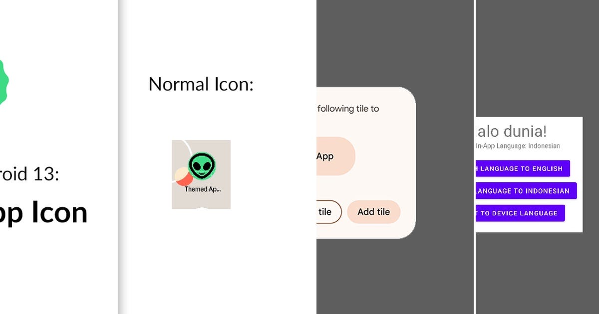 List: Exploring Android 13 (Tiramisu) | Curated by M Farhan Majid | Medium