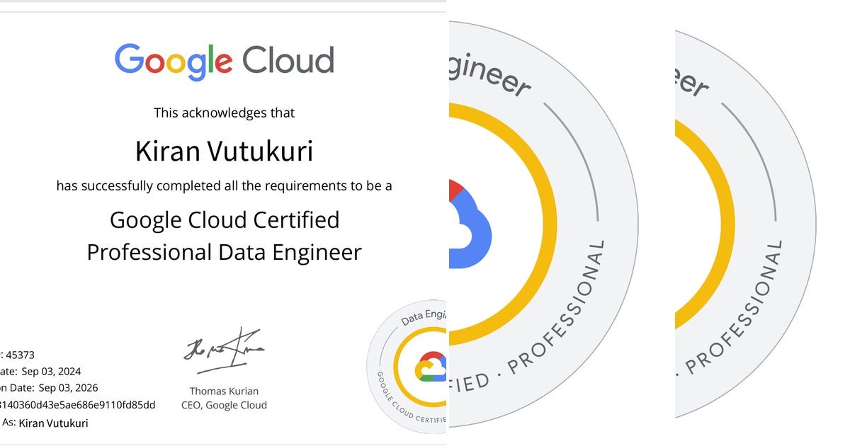 List: GCP - Data Engineering Professional Exam | Curated by Kiran vutukuri | Medium