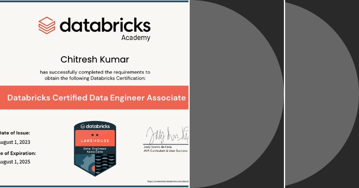 List: Databricks Data Engineer Associate Exam | Curated by Abhisek Sahu ... List: Databricks Data Engineer Associate Exam | Curated by Abhisek Sahu ...