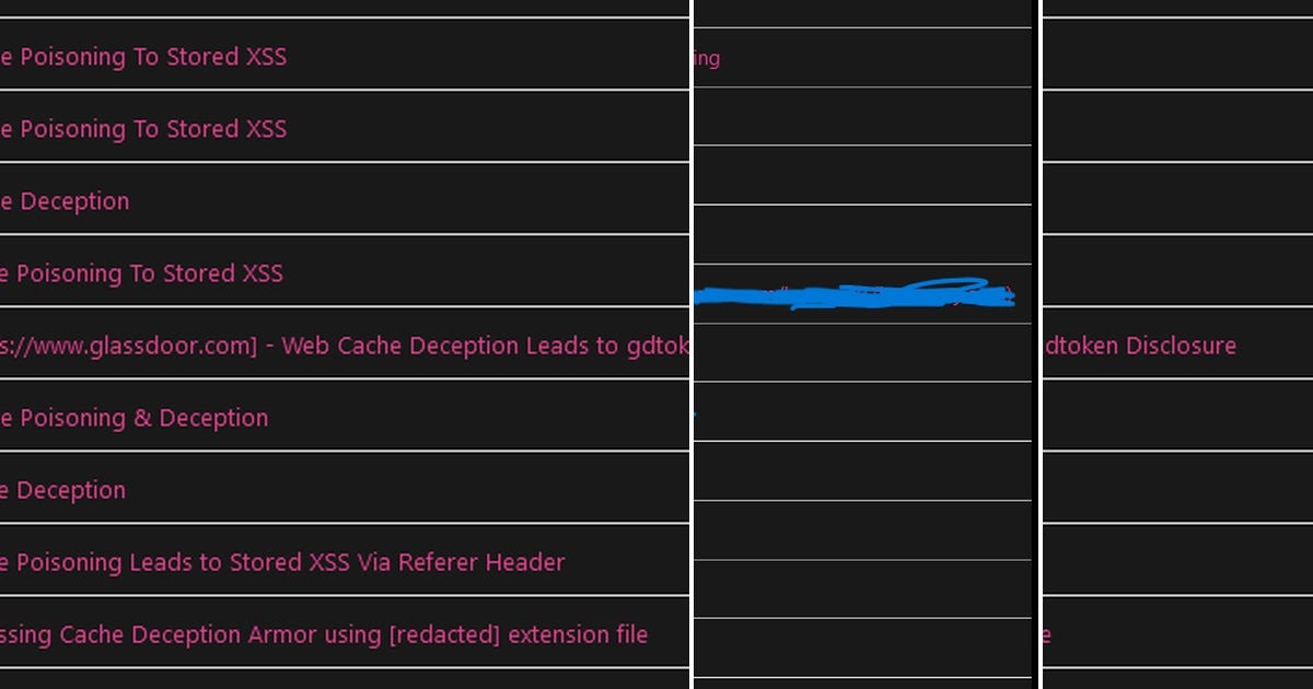 List: Web Cache Poisoning/Deception | Curated by CaptinSHArky(Mahdi🇹🇳) | Medium