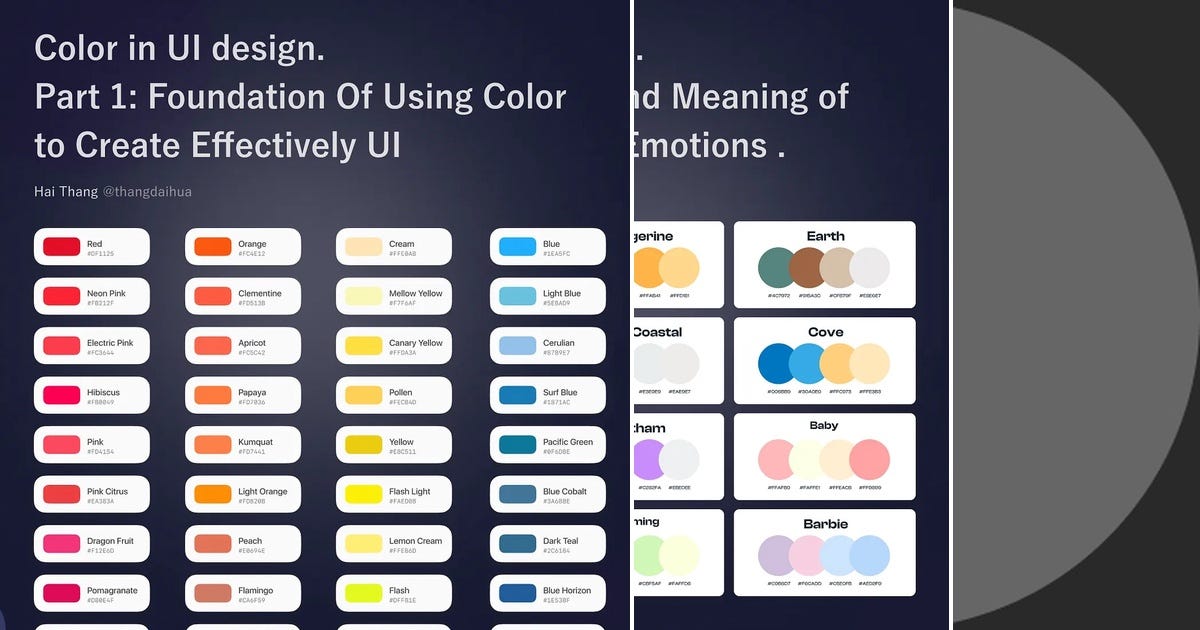 List: Color in UI Design by Hai Thang | Curated by NALSengineering | Medium