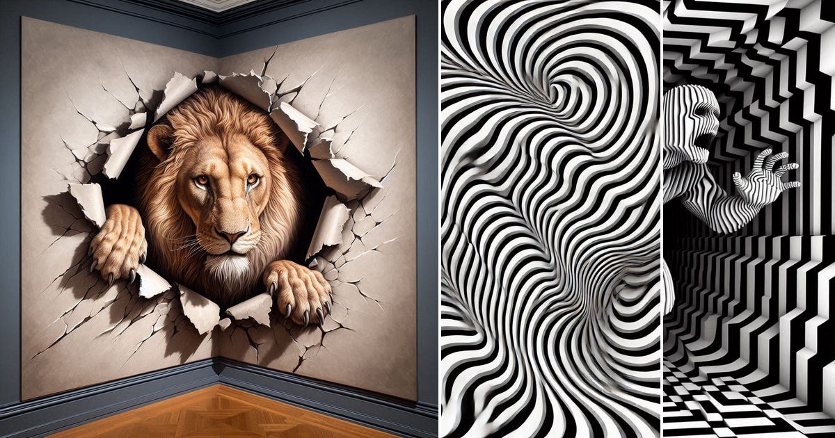 List: Mind Blowing Depth Tricks and Optical Illusions in AI Art | Curated by Michael Hadwen | Medium